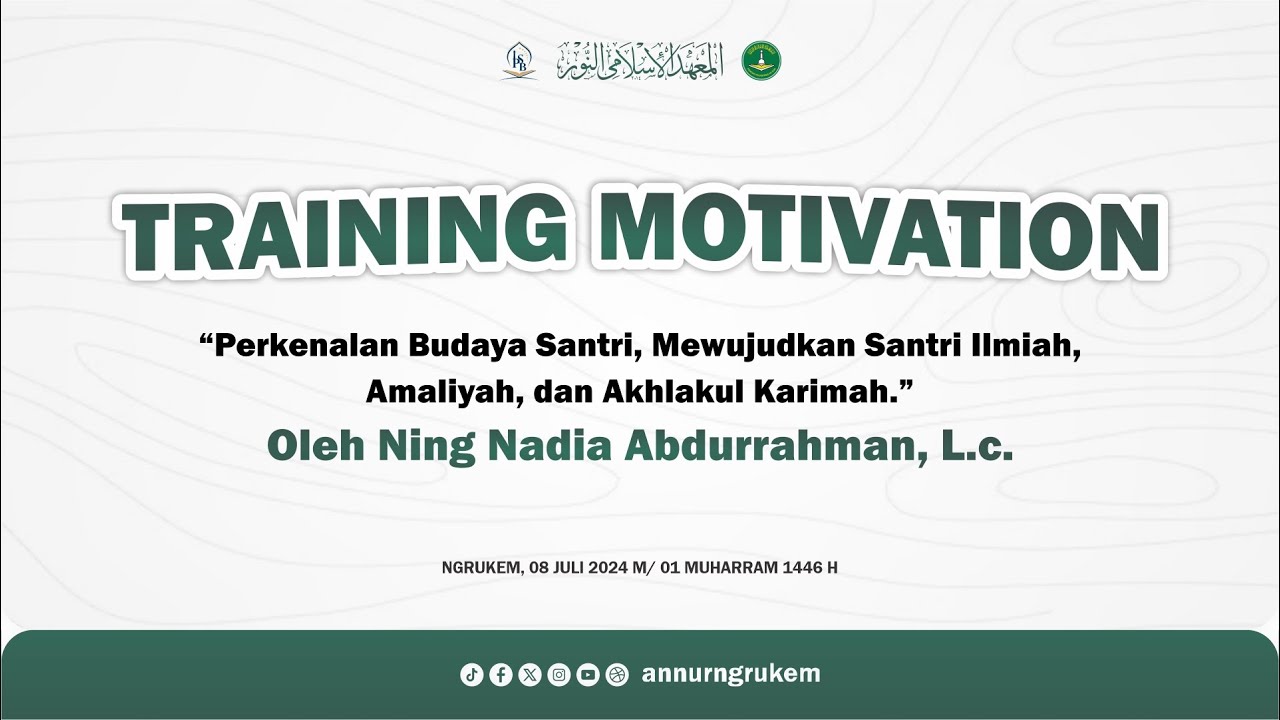 TRAINING MOTIVATION DENGAN TEMA - YouTube