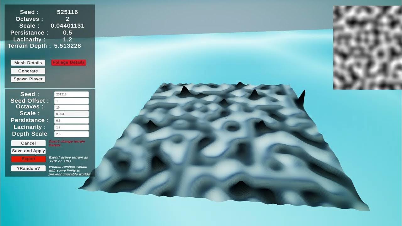Unity Perlin Noise terrain generator - YouTube