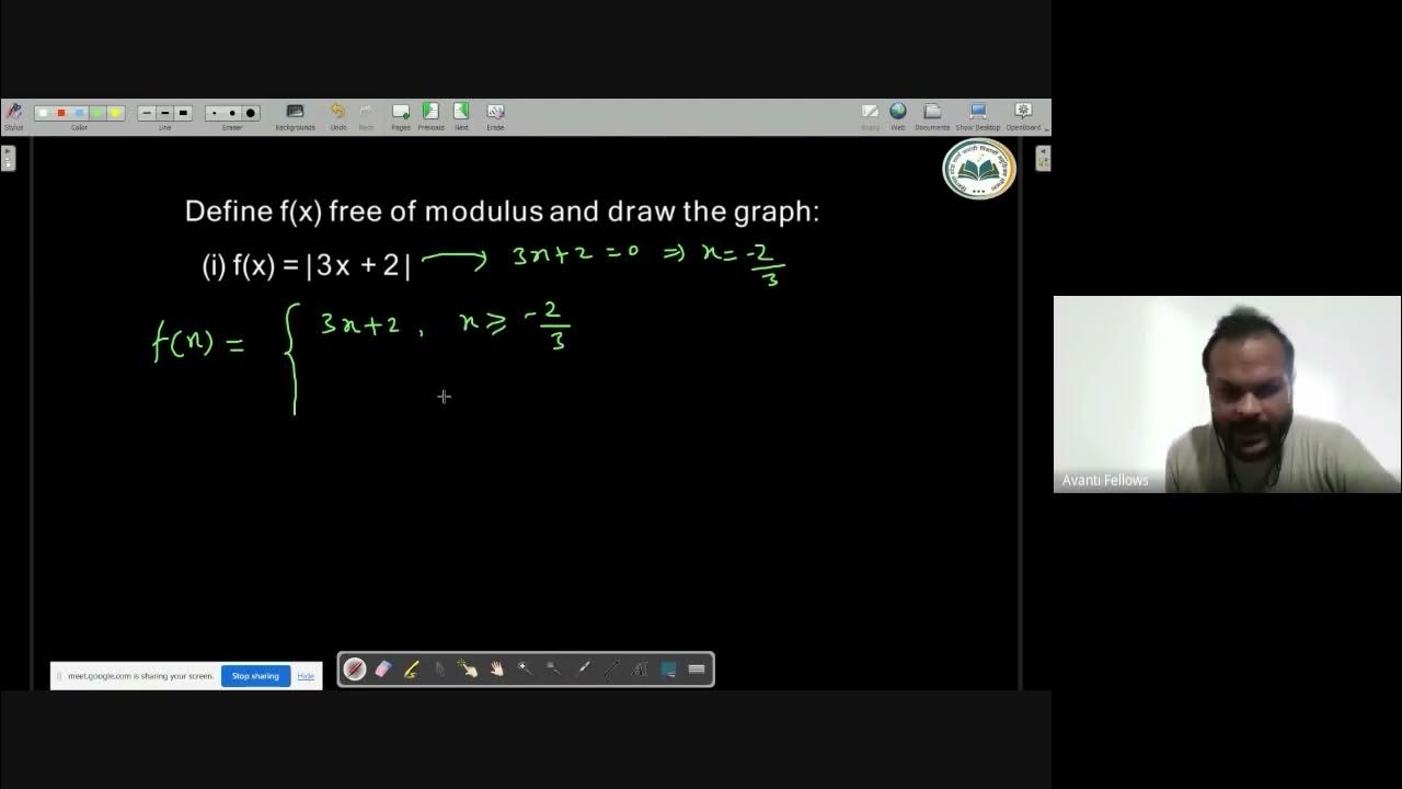 Functions L9 Modulus or Absolute Value Functions | 12th JEE Math | 30th ...