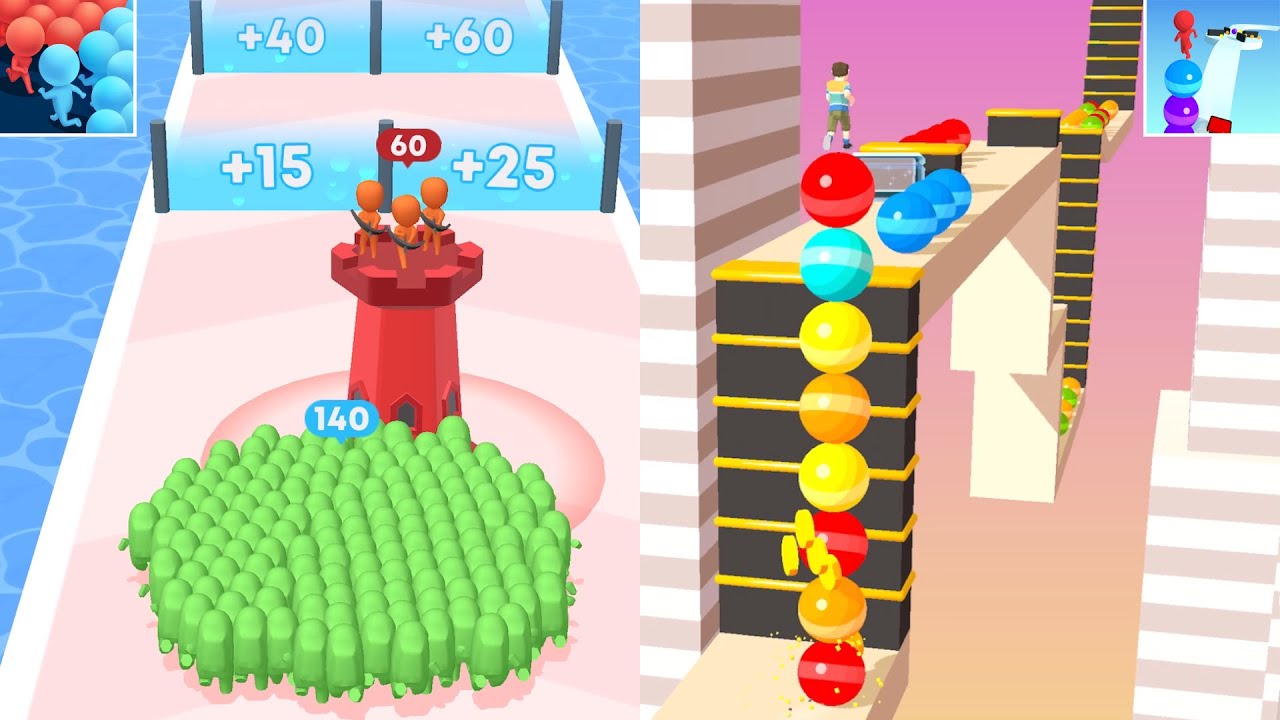 Count Masters, Stack Rider Satisfying Mobile Games All Levels Android iOS Gameplay - YouTube