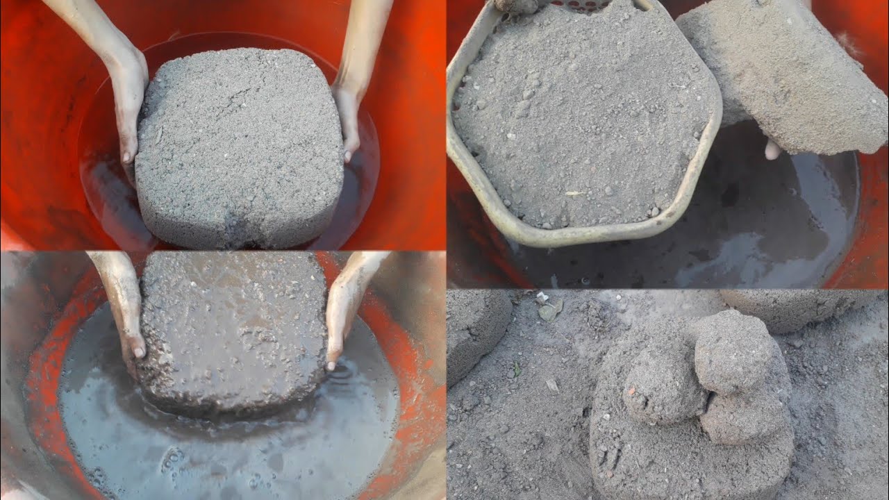 Clay mud huge shapes crumbling in water+crumbling on floor😴💯💦💤 - YouTube