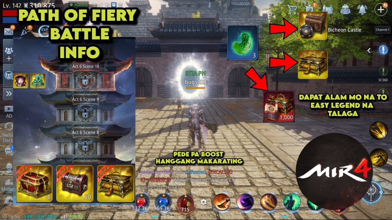 Mir4 - SOLID NAMAN NETONG PATH OF FIERY BATTLE EASY LEGEND GRIND - YouTube