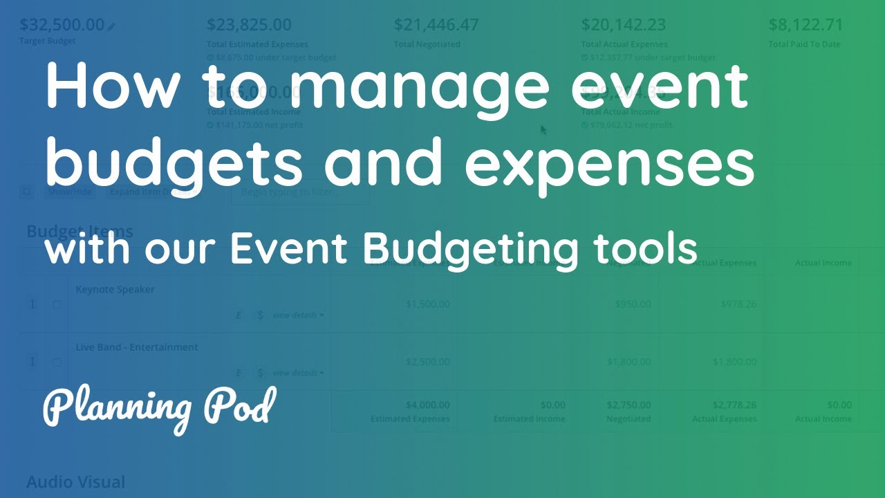 Event Budget Planner & Calculator - How to manage an event budget ...