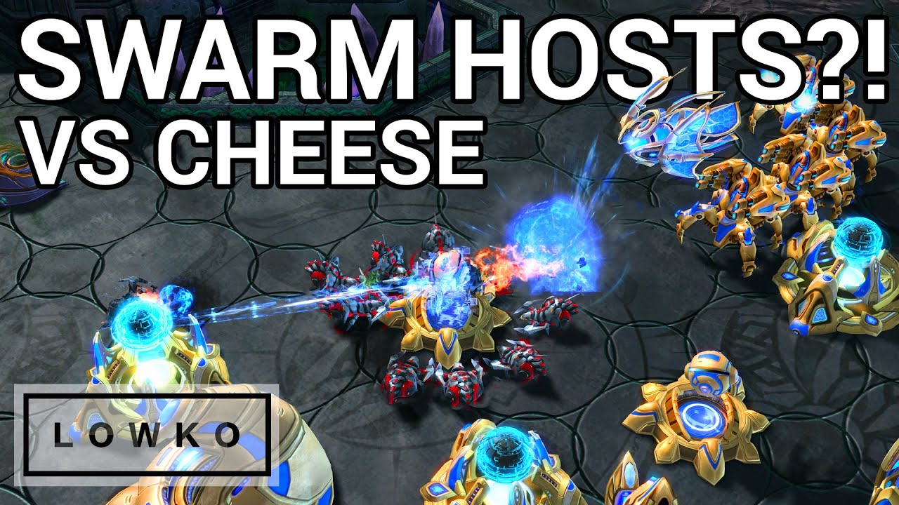 StarCraft 2: SWARM HOSTS vs CANNON RUSH?! (Zerg Live Game) - YouTube