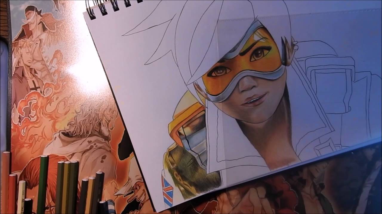 Tracer/ Overwatch Speed color Drawing - YouTube
