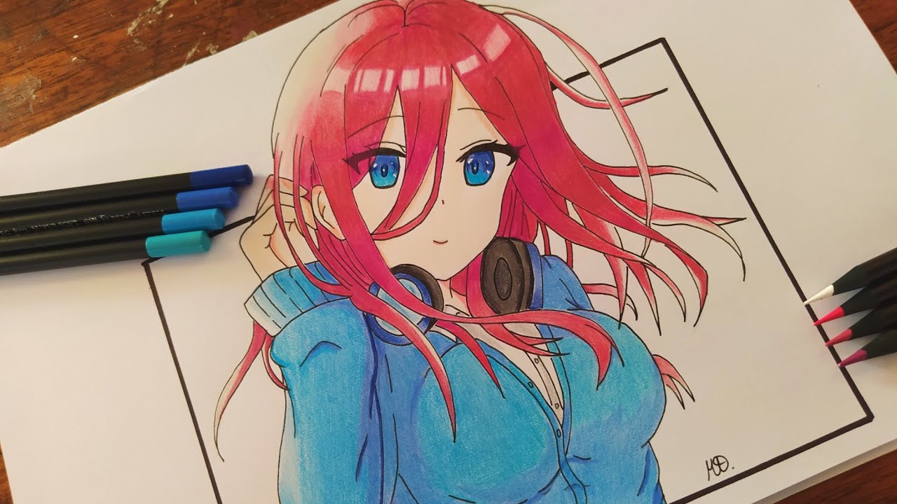 Dibujo de Miku Nakano - Miku Nakano drawing - YouTube