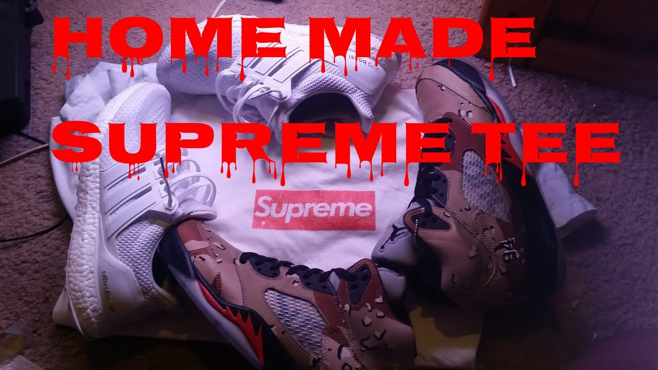 How to make a supreme shirt - YouTube
