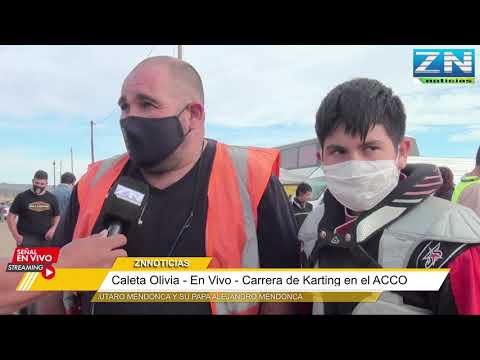 NOTA CON LAUTARO MENDONCA Y PAPA EN EL CIRCUITO DE KARTING DE CALETA OLIVIA