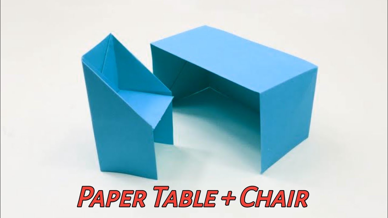 How to Make an Origami Paper Table and Chair Step by Step | DIY Paper ...
