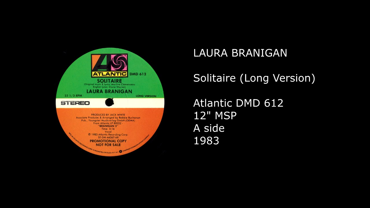 LAURA BRANIGAN - Solitaire (Long Version) - 1983 - YouTube