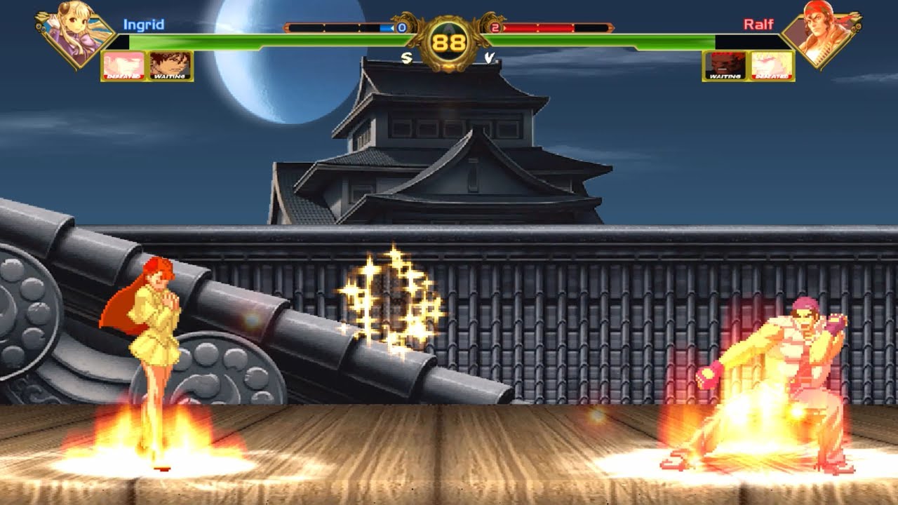 MDR Stage #6: Suzaku Castle - Ryu, Ingrid, Guy vs Ken, Raft, Akuma ...