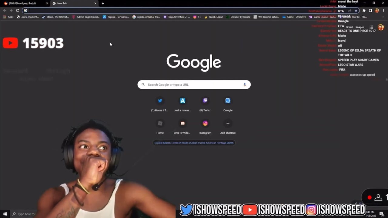 SPEED SHOWS HIS SEARCH HISTORY - YouTube