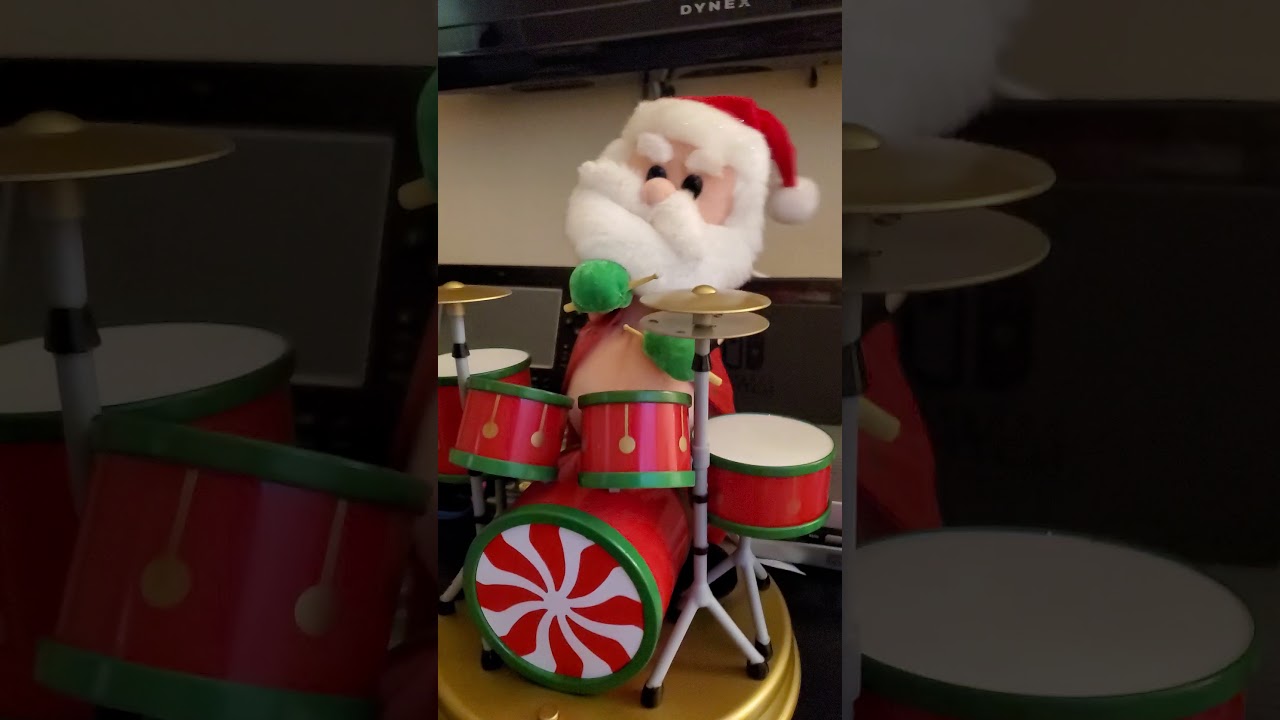 Gemmy drumming santa - YouTube