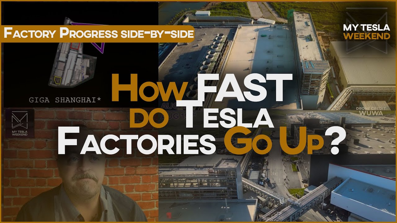 How Fast Is Tesla Construction? - Factories compared side-by-side - YouTube