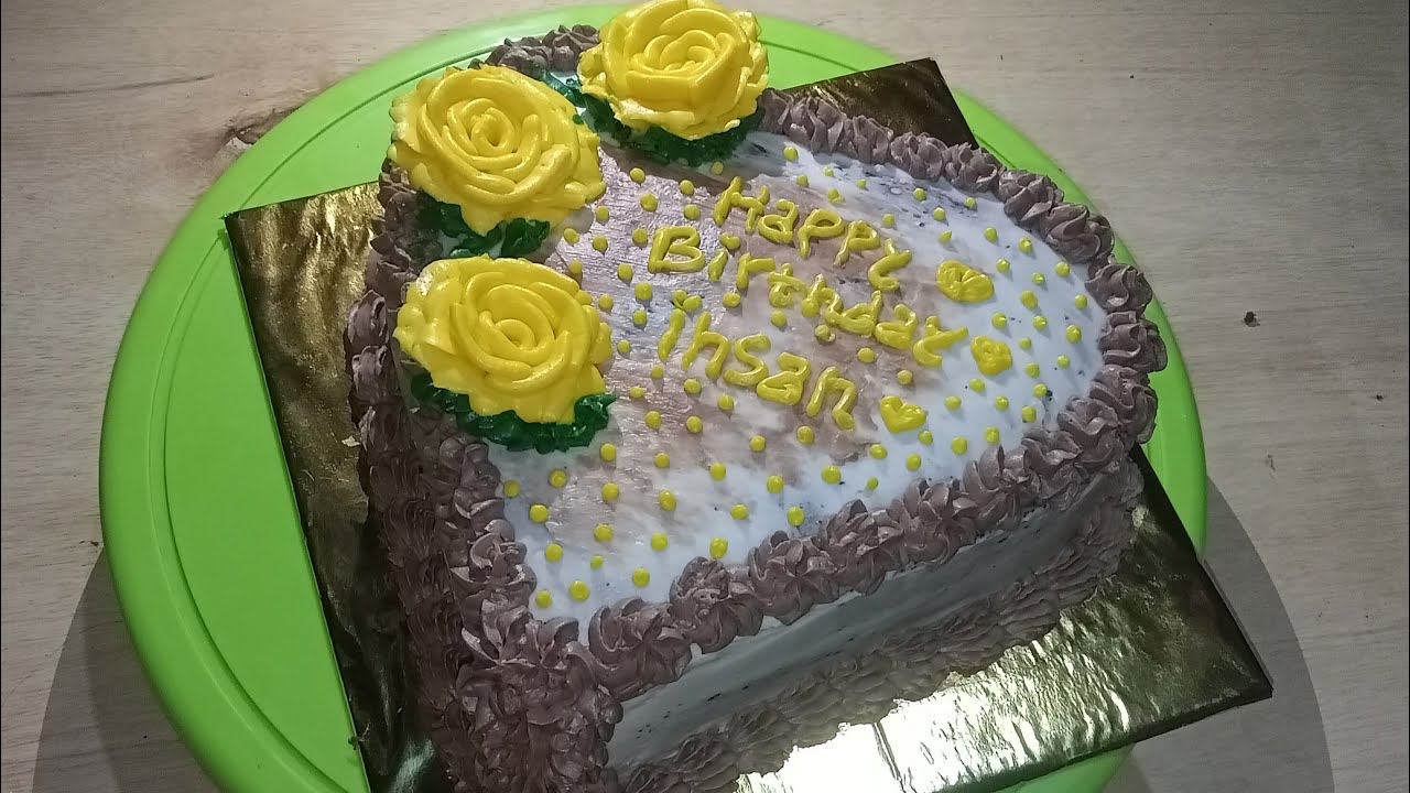 Decorate love cake with buttercream || dekorasi kue bentuk love - YouTube