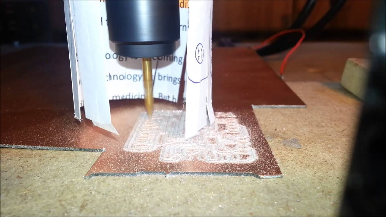Shapeoko 2 milling PCB (TQFP package) - YouTube