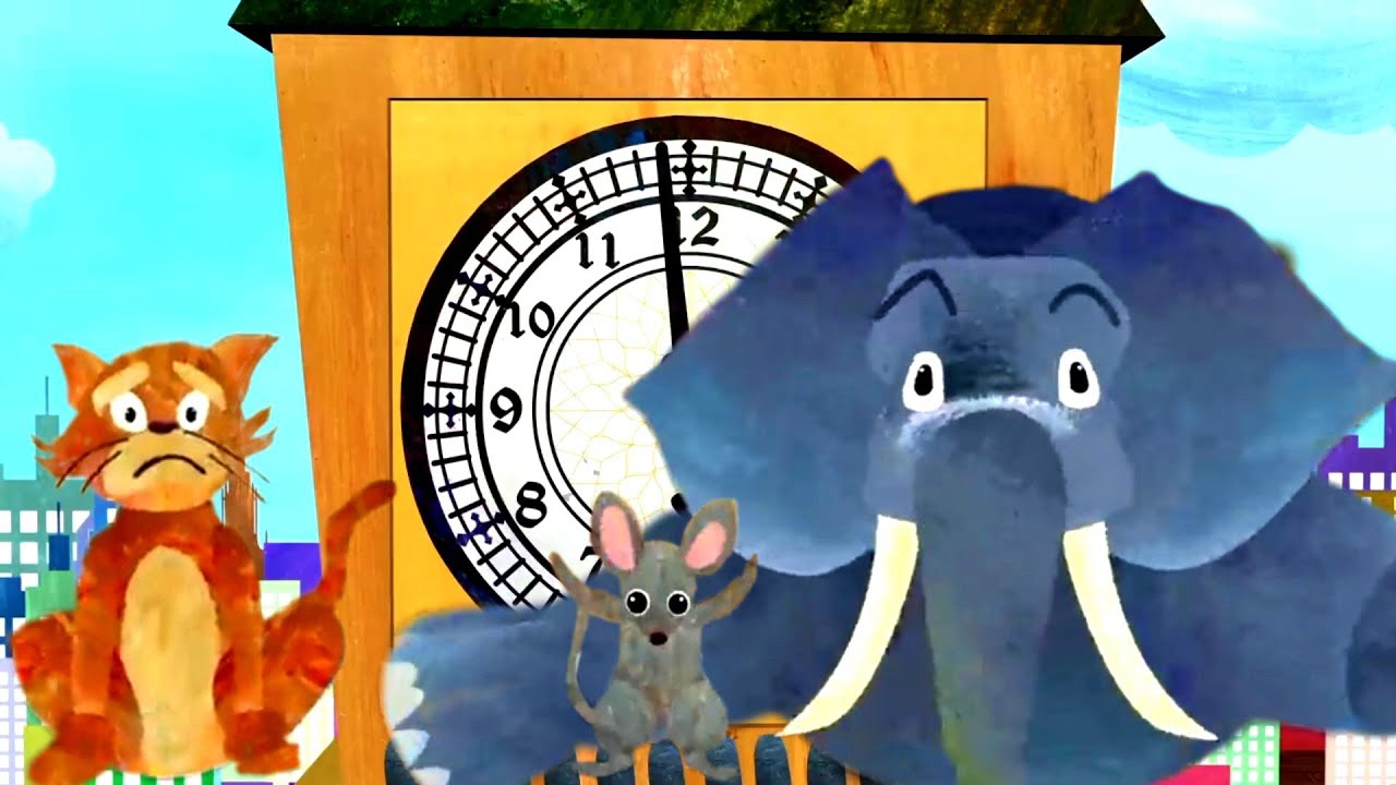 THE ELEPHANT SCENES COLOR | HICKORY DICKORY DOCK | SUPER SIMPLE SONGS ...