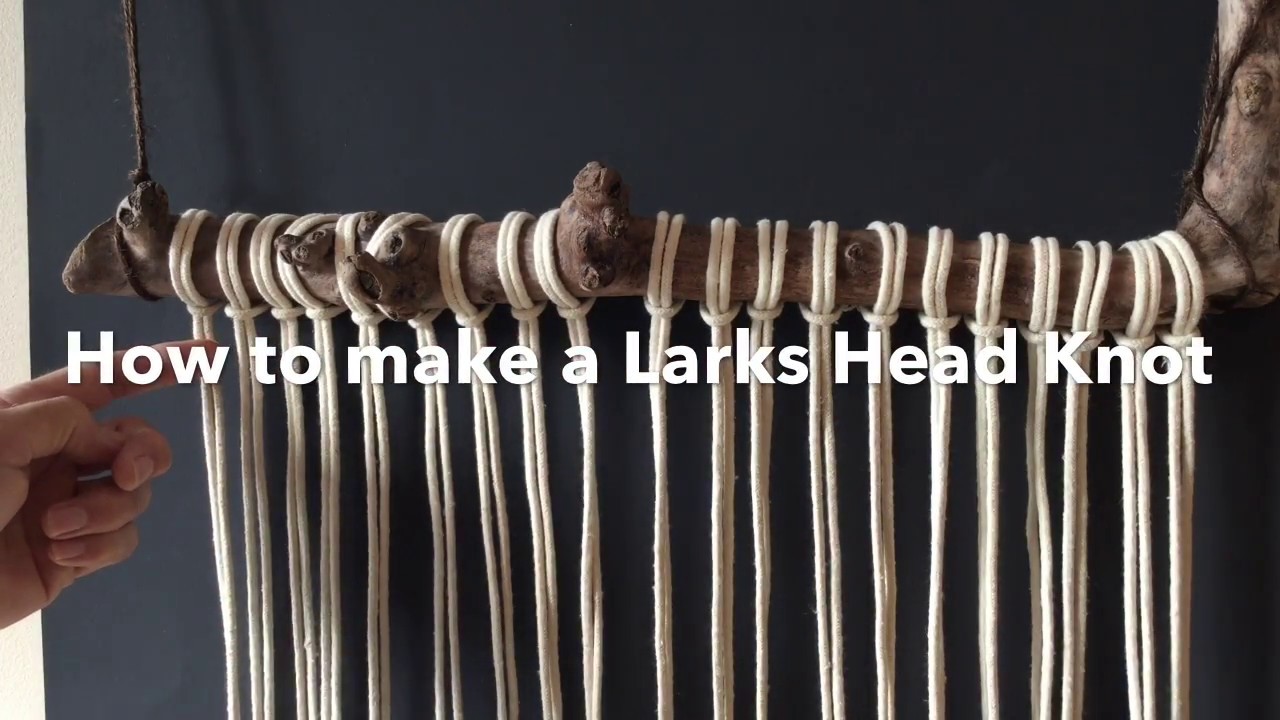 How to do macrame knots - LARKS HEAD KNOT - YouTube