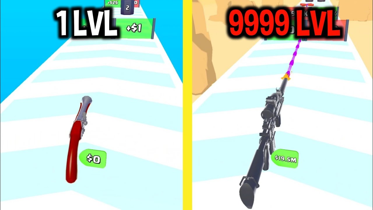 MAX LEVEL in Guns Evolution Game - YouTube