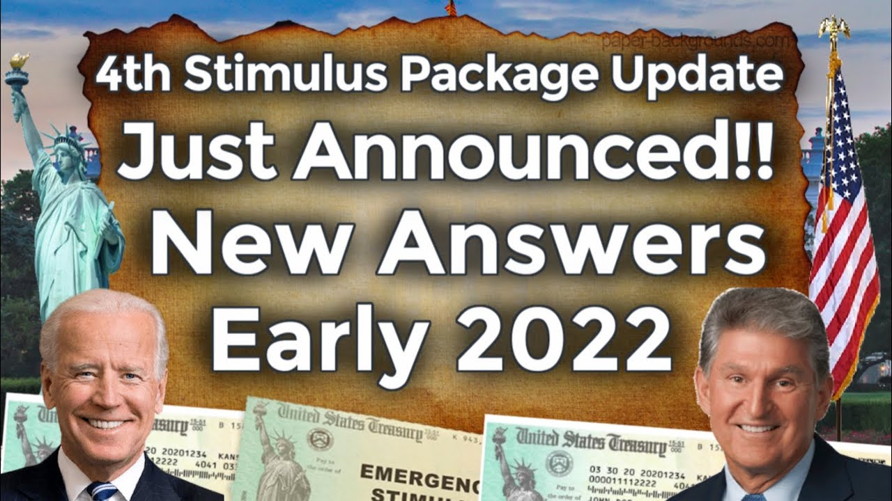 NEW Answers!! 4th Stimulus Package Fourth Stimulus Check UPDATE Manchin ...