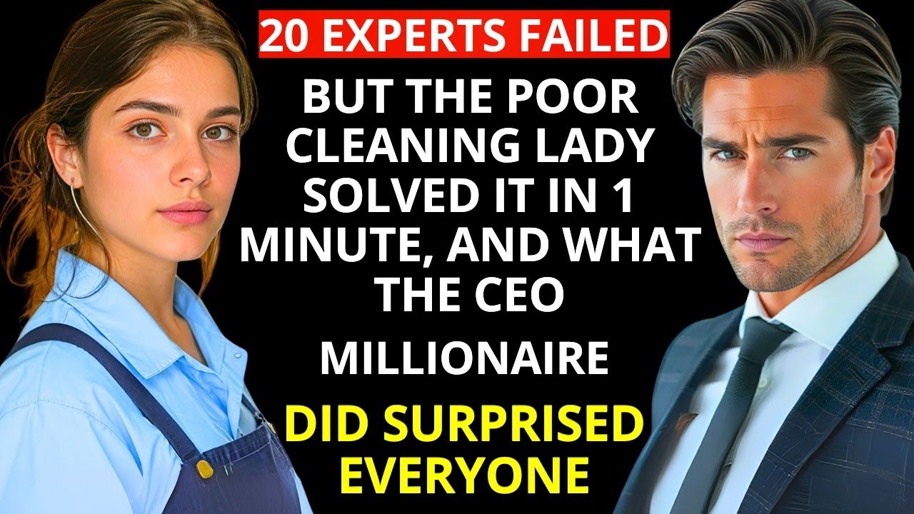 20 EXPERTS failed but the POOR CLEANING LADY solved it in 1 MINUTE, and ...