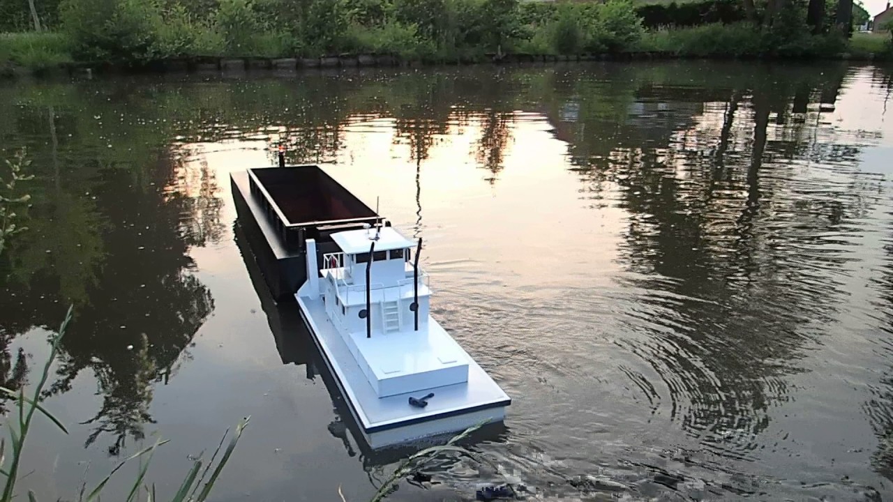 Modelbouw boot (duwer) deel 1 - YouTube