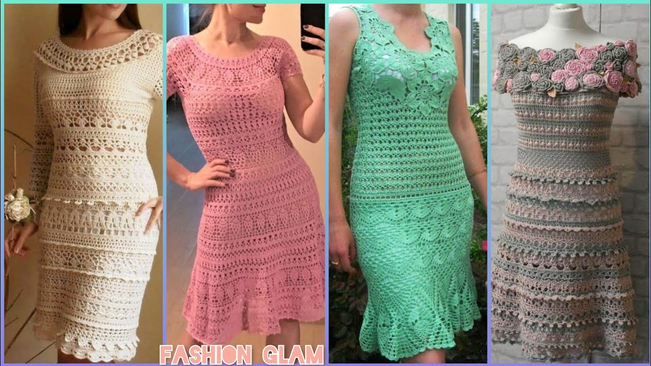 Crochet A-line Mini Dresses Styles & Patterns/Crochet Body-Con Shift ...