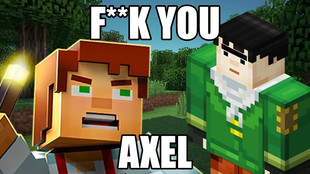 Jesse Scolds Axel | Minecraft Story Mode - YouTube