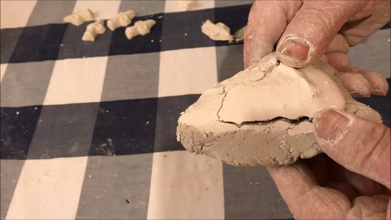 How to make a clay press mould for small plaster decorations - YouTube