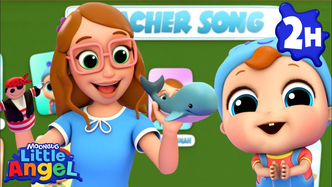 Learning and Playing at School! | Little Angel Kids Songs | Moonbug ...