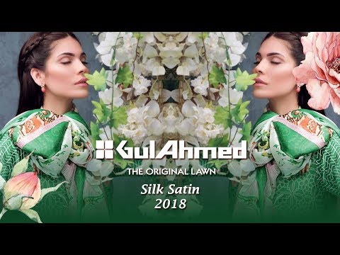 Gul Ahmed Summer Collection 2018 - Silk Satin Pakistani Clothes Brand