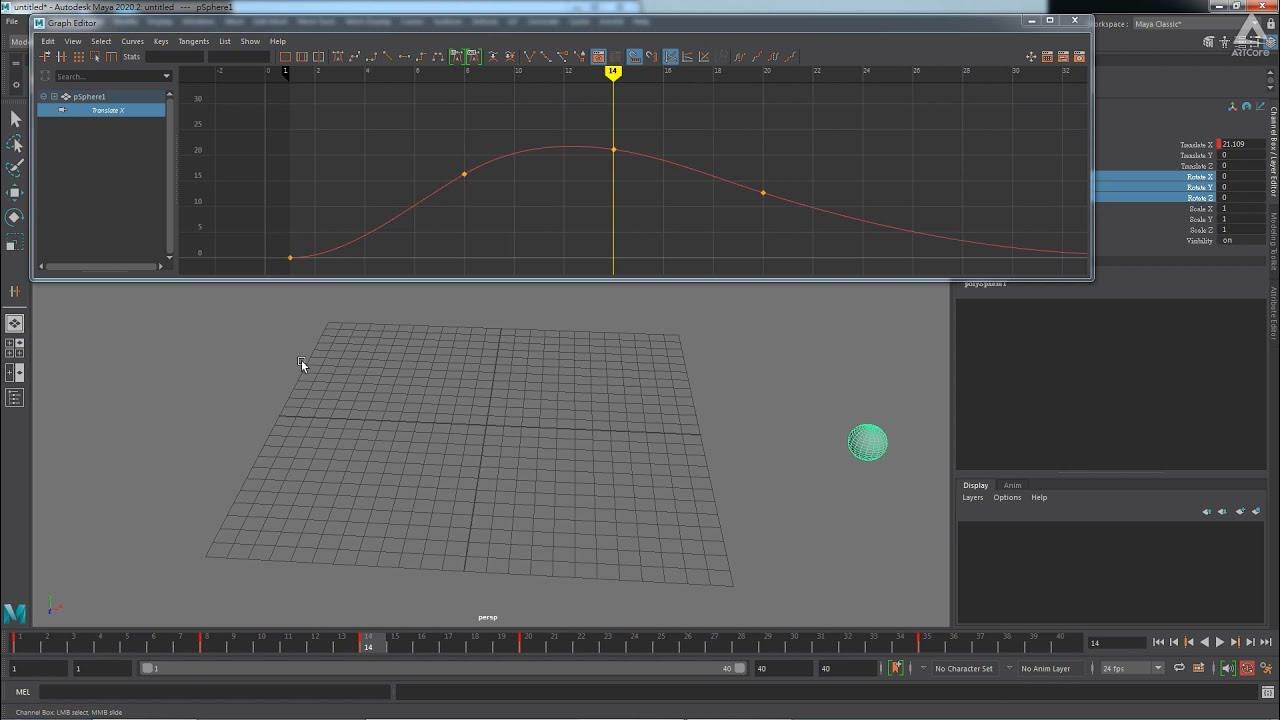 【3D動畫教學】Maya《Graph Editor》介面與操作介紹【ARTCore】 - YouTube
