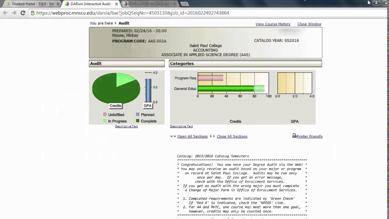 How to Access your Interactive Degree Audit - YouTube