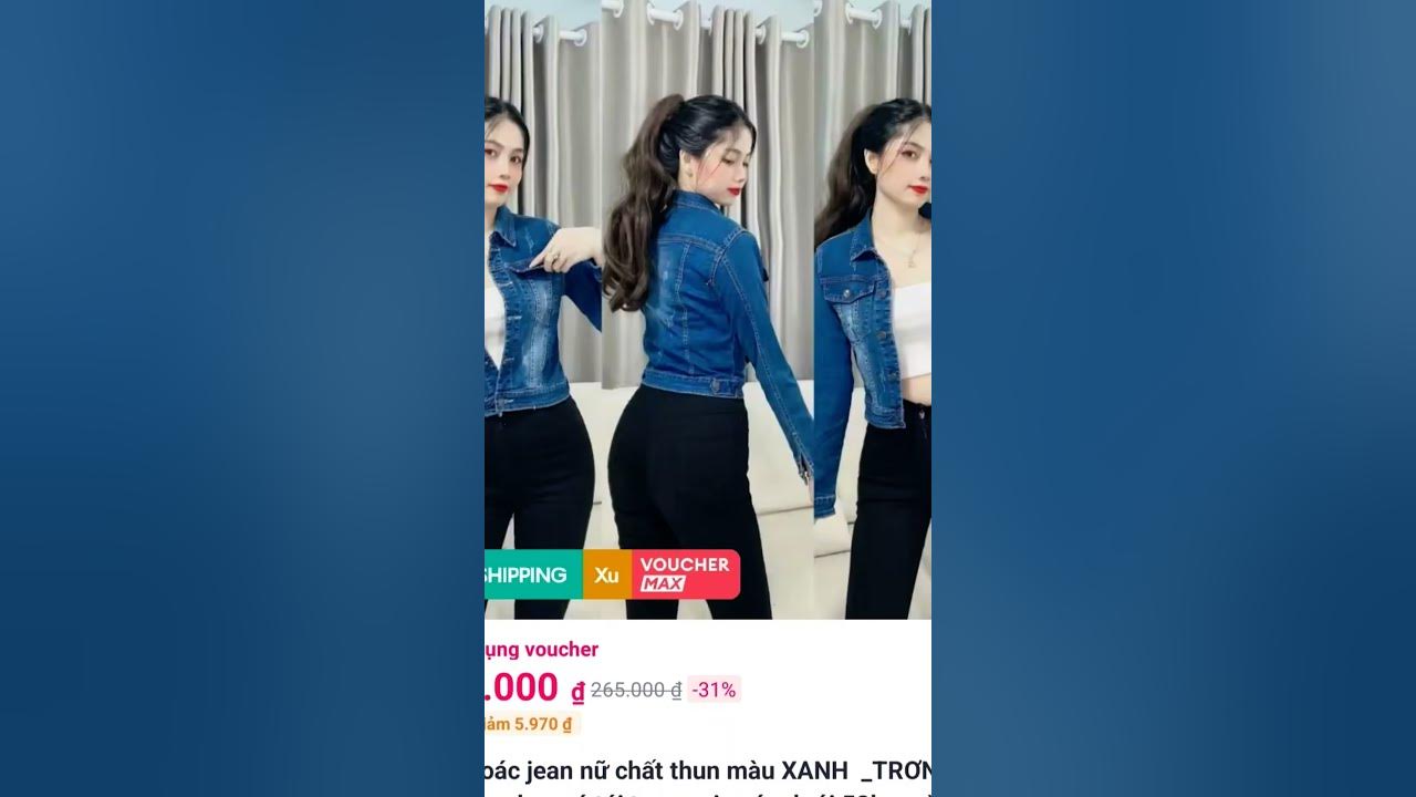 Khoác jeans claptop size SML, 50-65 KG VỪA SALE GIÁ 50 K - YouTube