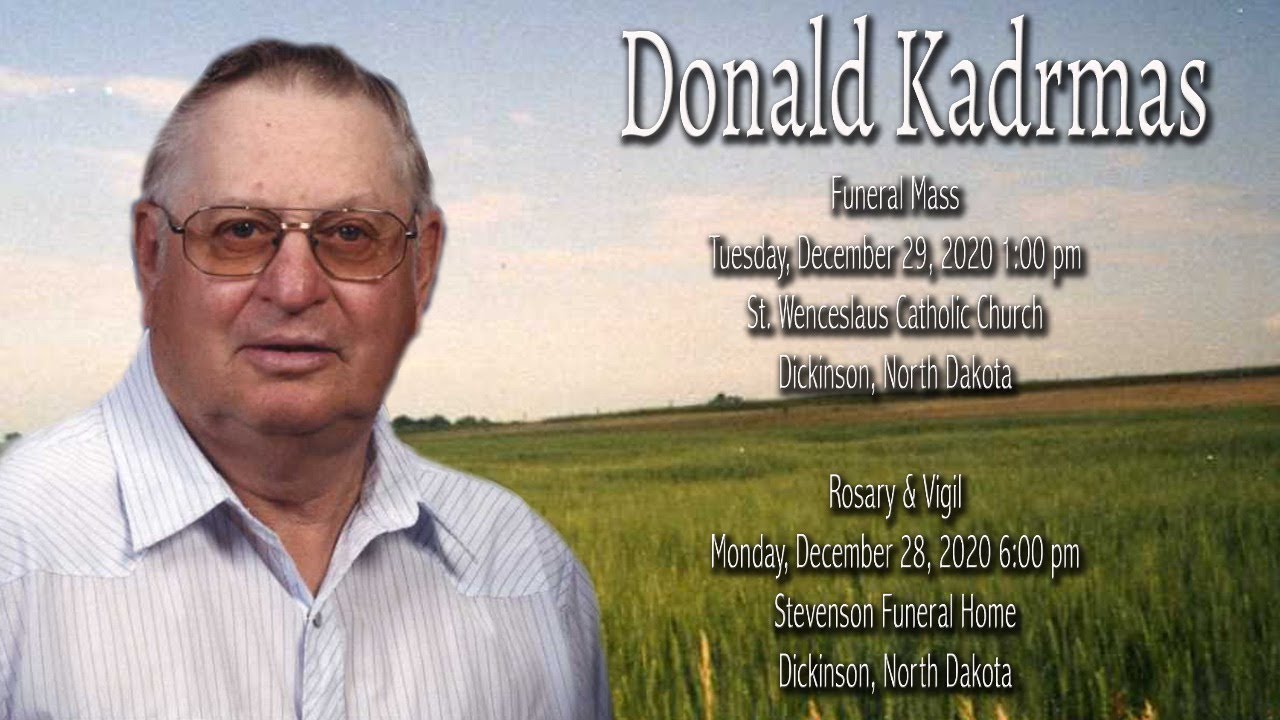 Donald Kadrmas Vigil Service - YouTube