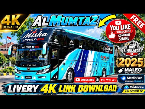 AL-MUMTAZ COACH YUTONG Nova 4k livery FREE link Download ASK OFFICIAL PK VIP YouTube okay 👍 💯🔥👑💗💓🎁