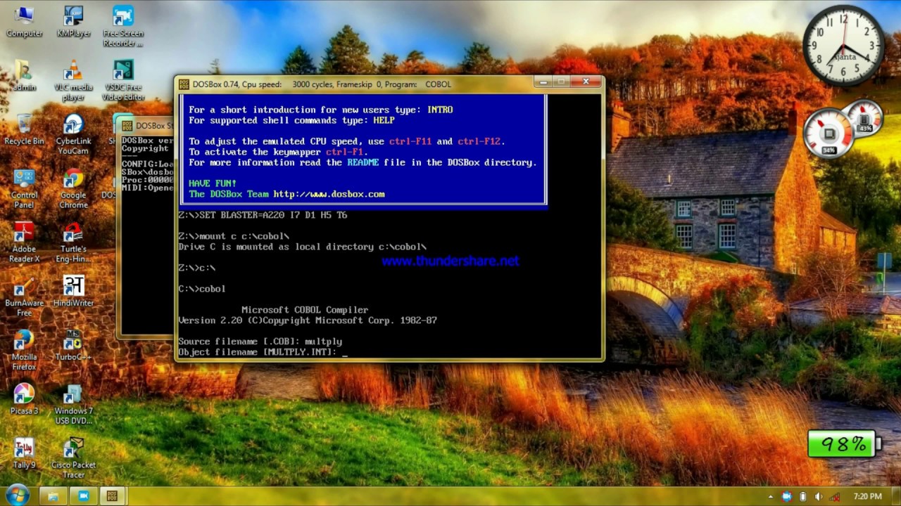 Multiplication table programming code in cobol language - YouTube