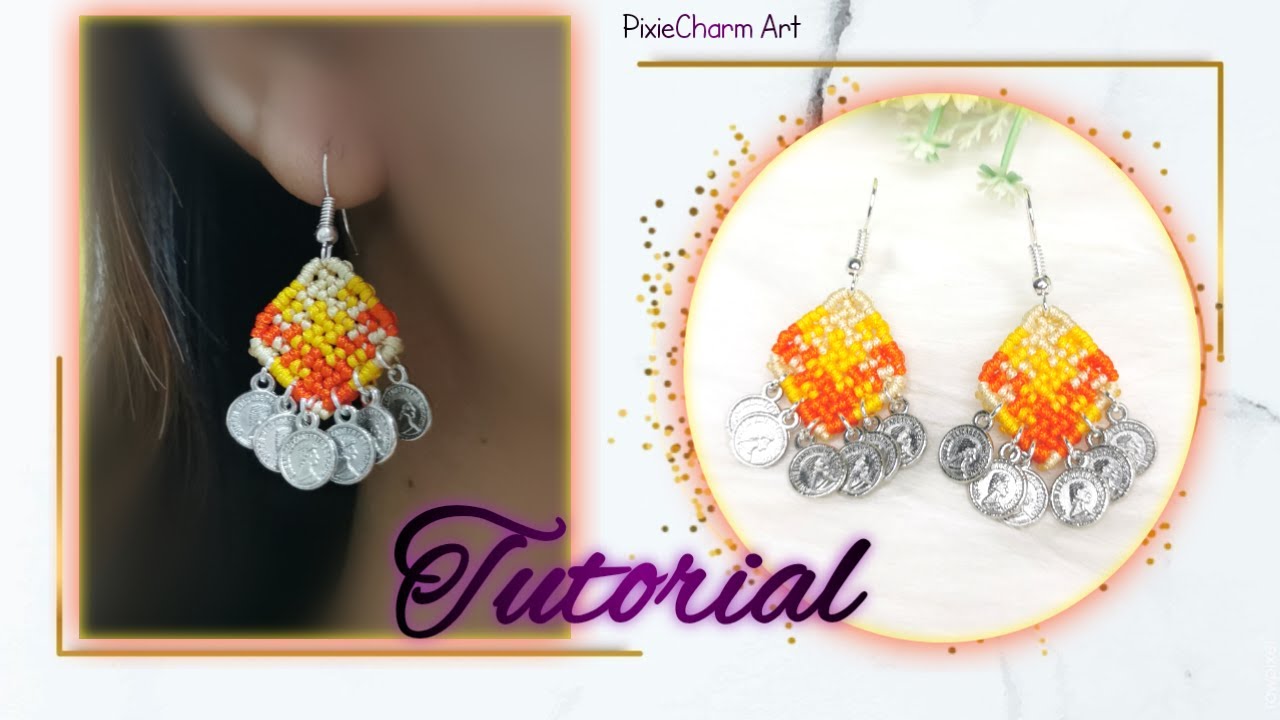 Simple & Easy Macrame Earrings Tutorial - YouTube