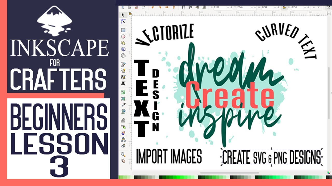 How to Use Inkscape for Crafters 🌟 How to Create Text Design in SVG and ...