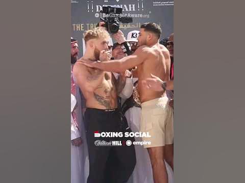 Tommy Fury SHOVES Jake Paul in HEATED Final Face-Off At Weigh-In 🔥 #PaulFury #JakePaul # ...