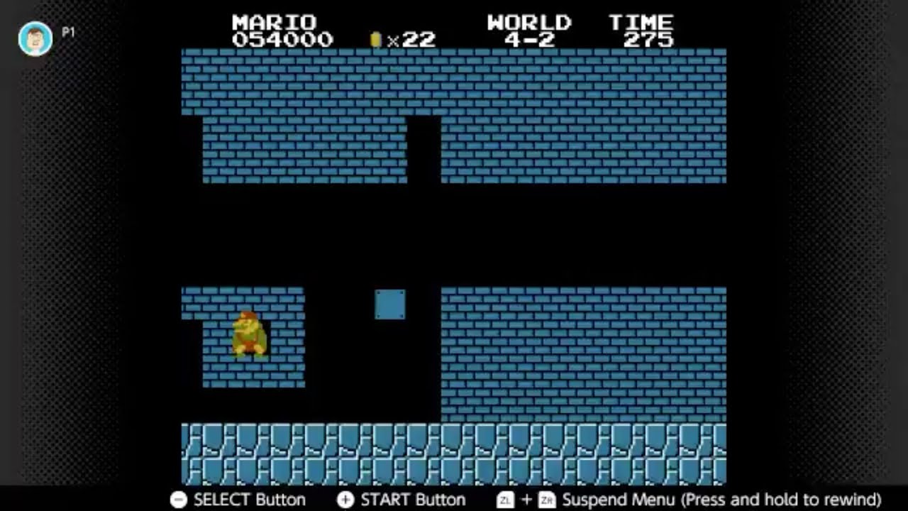 Super Mario Bros. 4-2 empty space wall clip tutorial - YouTube