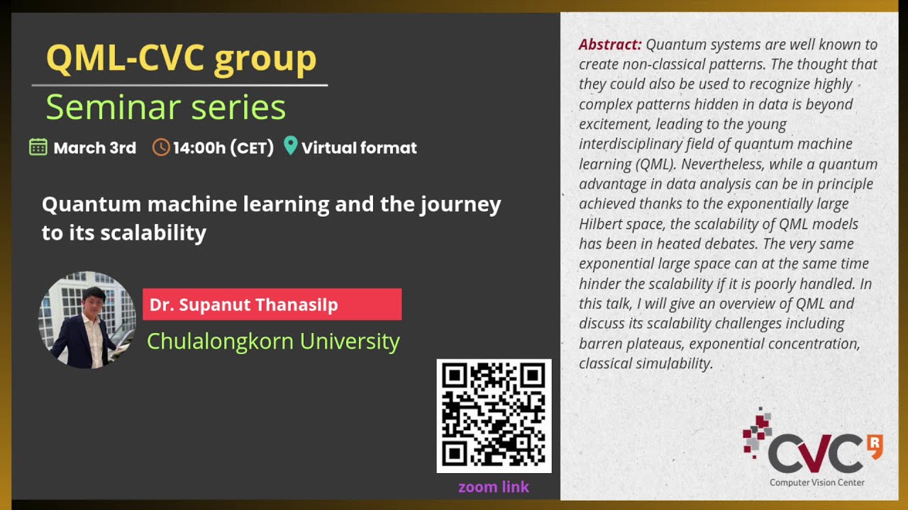 3/3/25 | Quantum machine learning and the journey to its scalability - YouTube