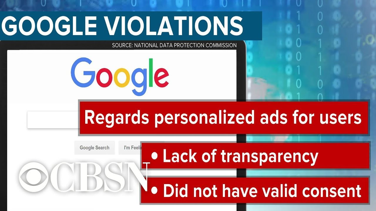 Google fined $57 million for violating Europe's data privacy law - YouTube