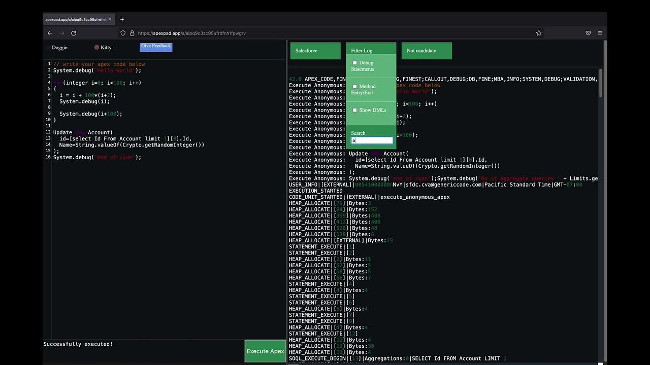 Short feature demo of apexpad.app product - YouTube