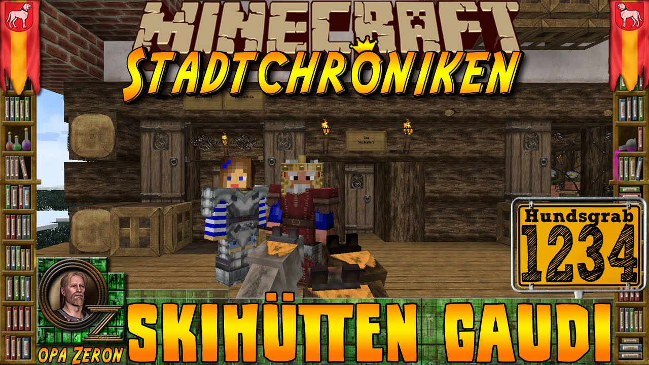 Minecraft #1234 -Stadtchroniken- Skihütten Gaudi [HD+Deutsch] - YouTube
