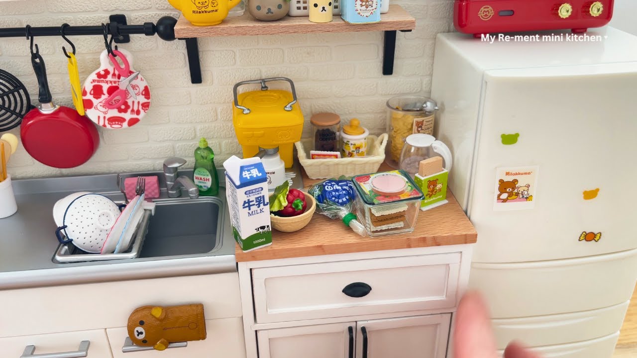 Mini kitchen set 🌟ASMR 🌟Re-ment Collection 🌟 - YouTube