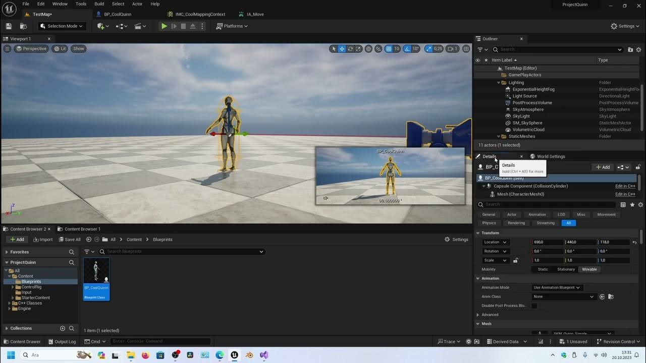 Unreal Engine 5 C++ karakter hazırlama-2 [Turkish] - YouTube
