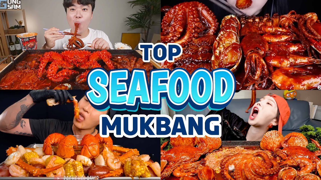 [Best Mukbang] Mukbangkers Eating All type of Seafood Mukbang ASMR ...