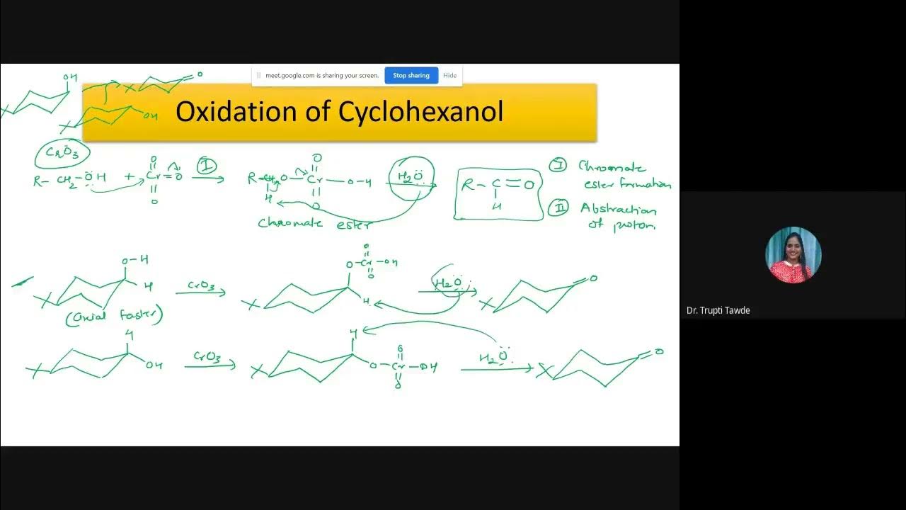 Effect of conformation on reactivity of cyclohexane derivative Oxidation of cyclohexanol - YouTube
