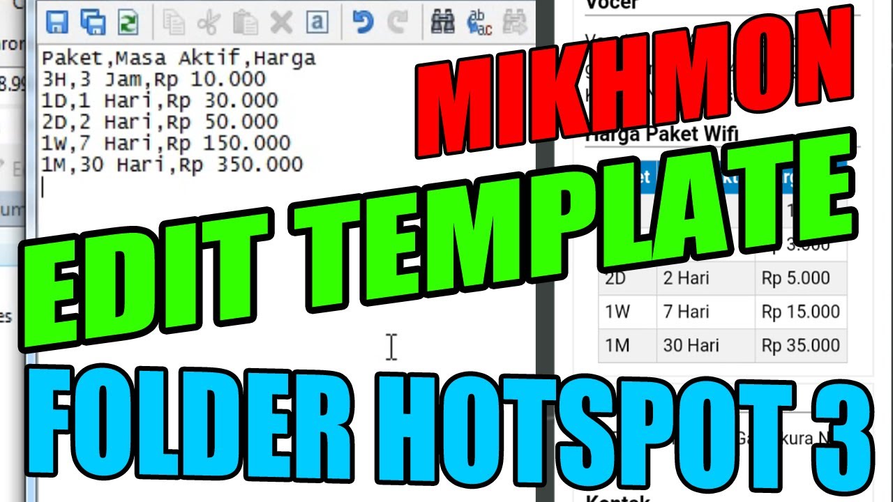 MIKHMON || Cara edit template hotspot 3 - YouTube